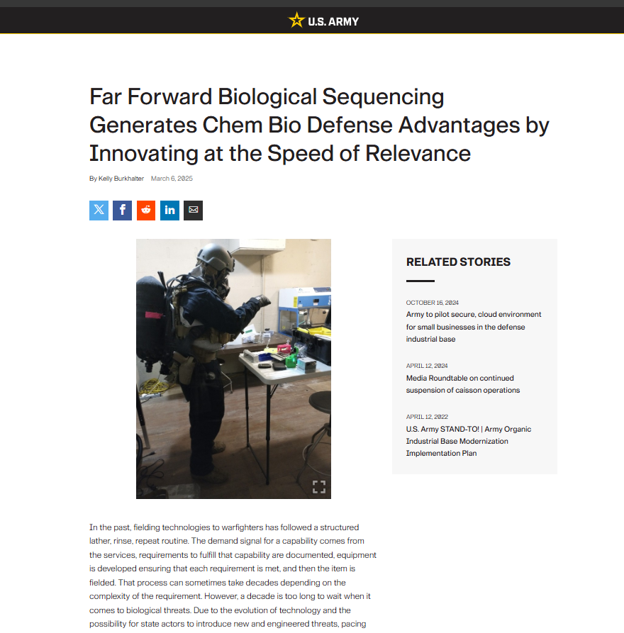 Army.mil Feature - Far Forward Biological Sequencing > 75th U.S. Army ...